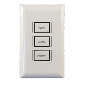 5000 Series 3 Button White Wall Switch - Touch-Plate Lighting & Controls