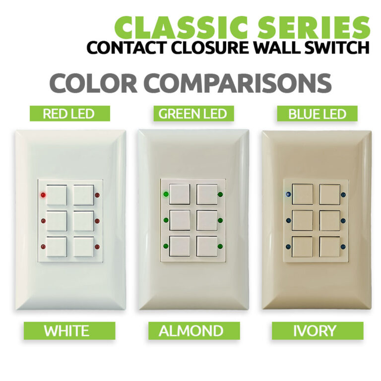 Classic Series 06 Button Almond Wall Switch - Touch-Plate Lighting ...