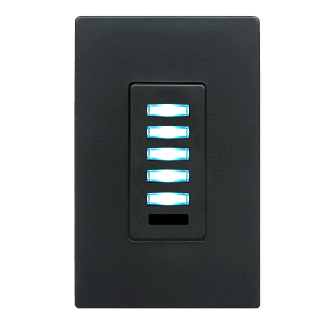 Consensio 5 Button Black BACnet Digital Control Station - Touch-Plate ...