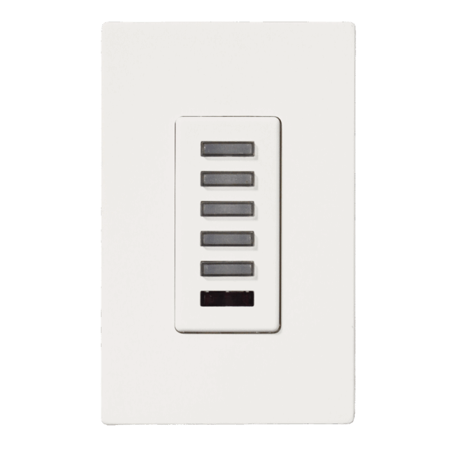 Consensio 5 Button White BACnet Digital Control Station - Touch-Plate ...