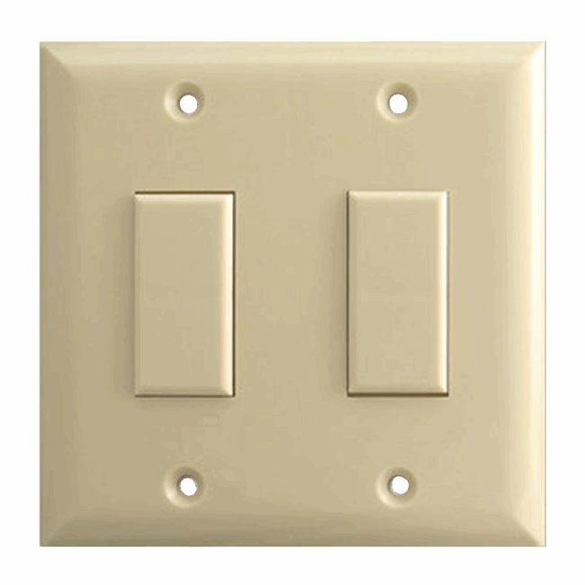 Genesis Series 2 Button Ivory Wall Switch - Touch-Plate Lighting & Controls