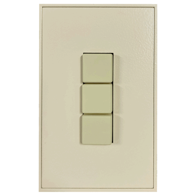 Royal Series 3 Button Ivory Wall Switch - Touch-Plate Lighting & Controls